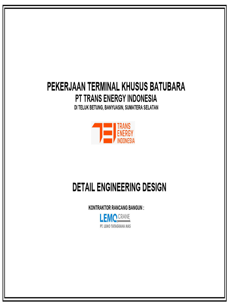 DED Terminal Khusus Batubara TEI Ok | PDF