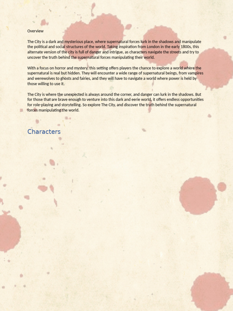 CofD Worksheet | PDF