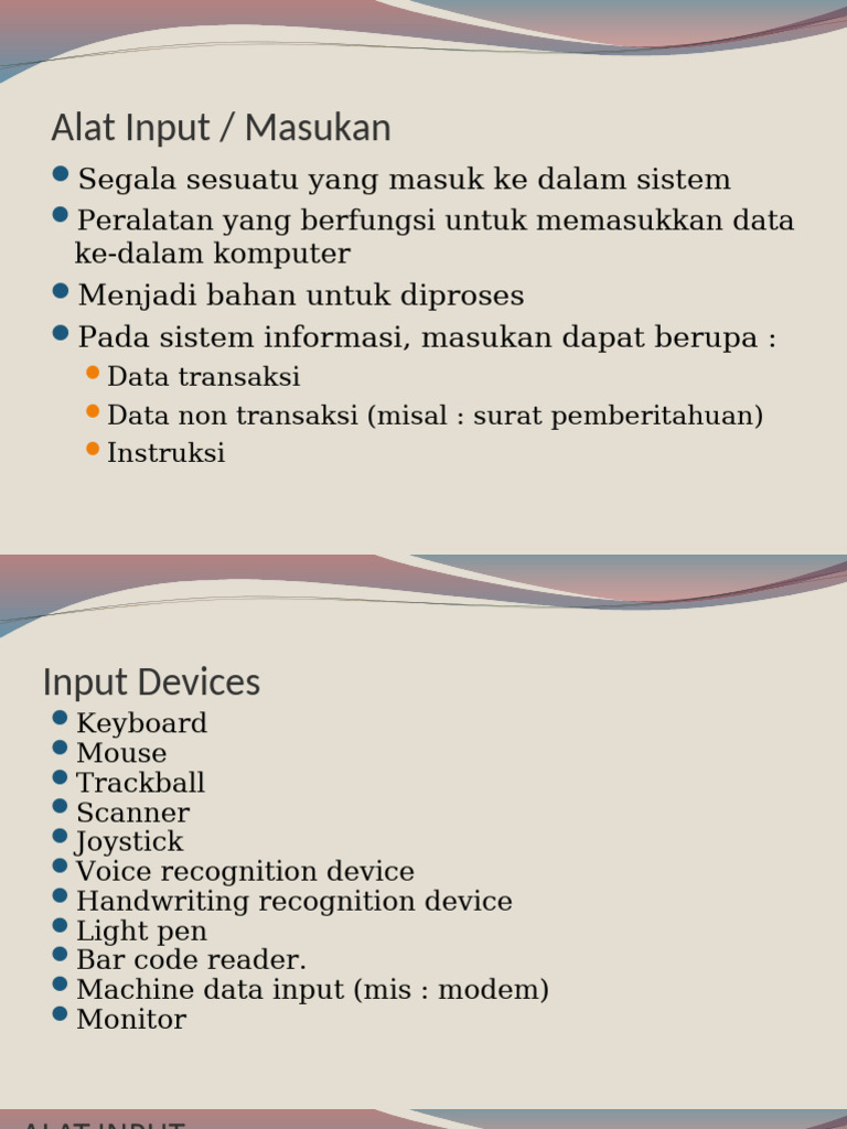 Perangkat Ouput Dan Input | PDF