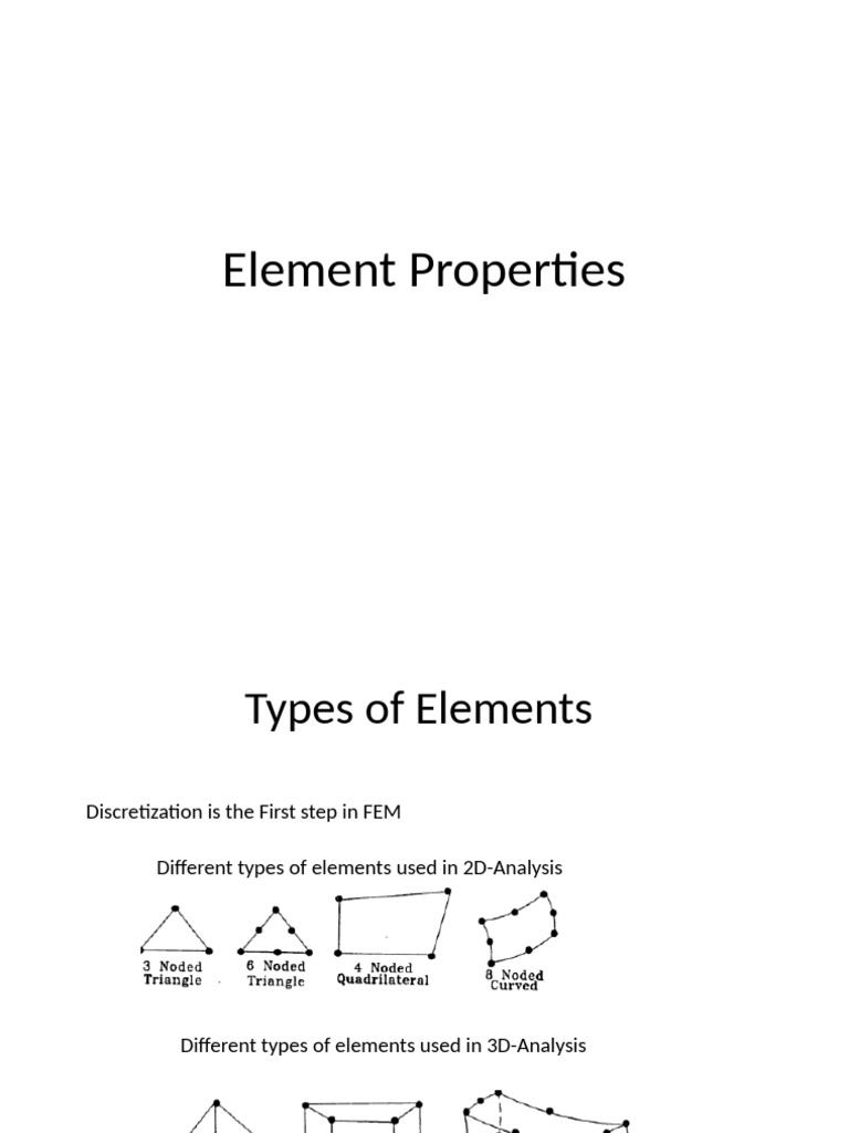 FEM Element Properties | PDF | Finite Element Method | Mathematical Physics