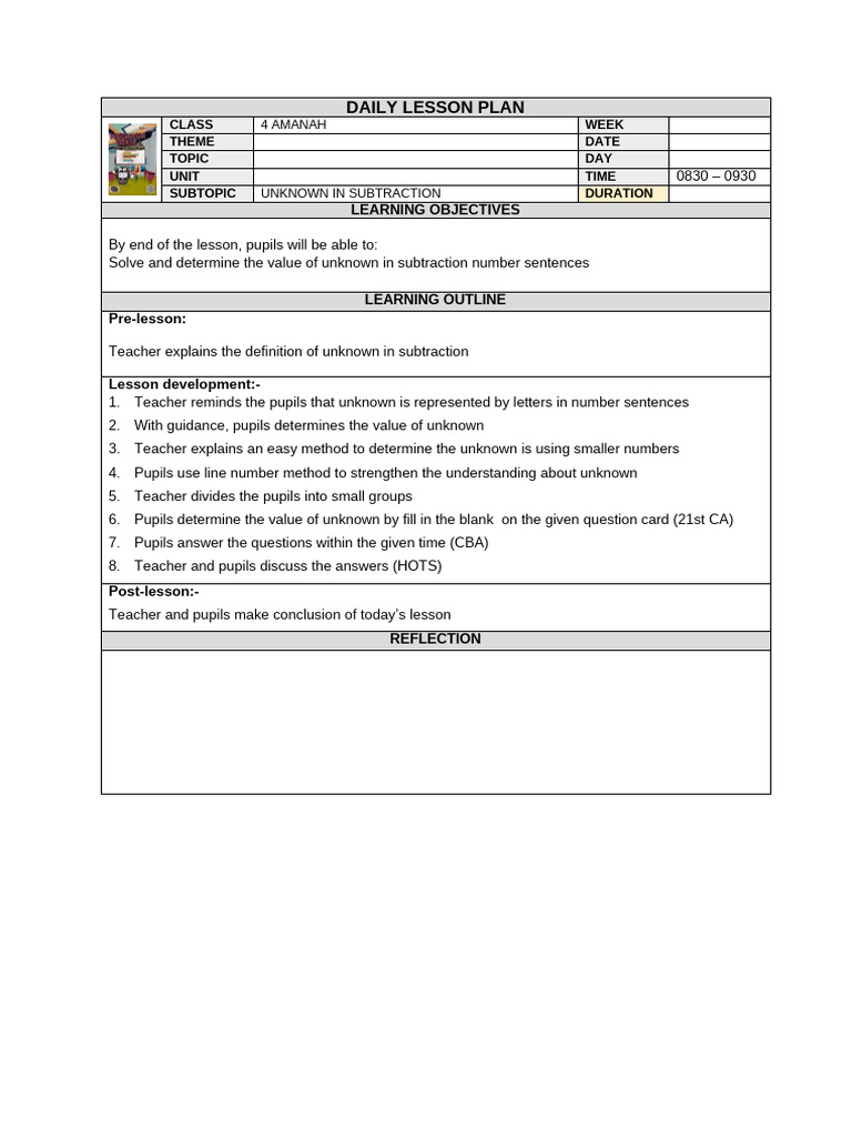 Daily Lesson Plan: Learning Objectives | PDF