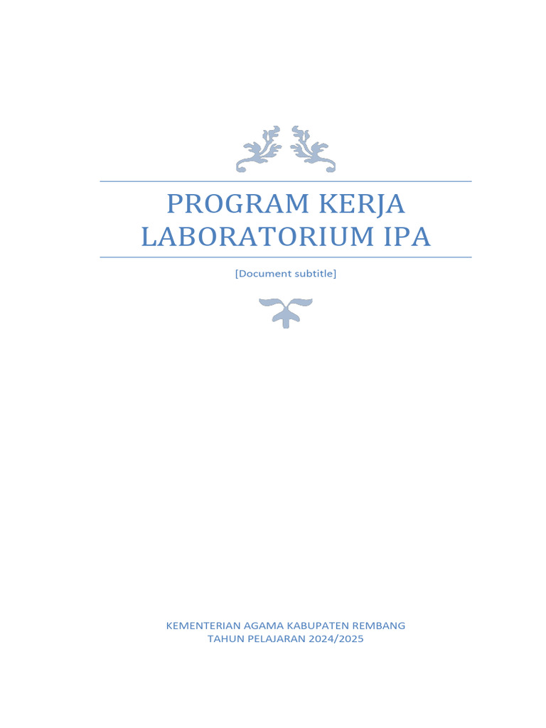 Program Kerja Laboratorium Ipa 2023 2024 | PDF