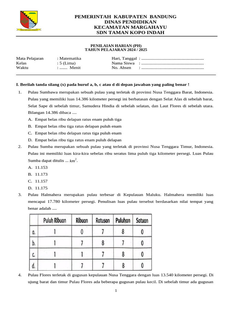 PH MTK Bilangan, KPK & FPB | PDF