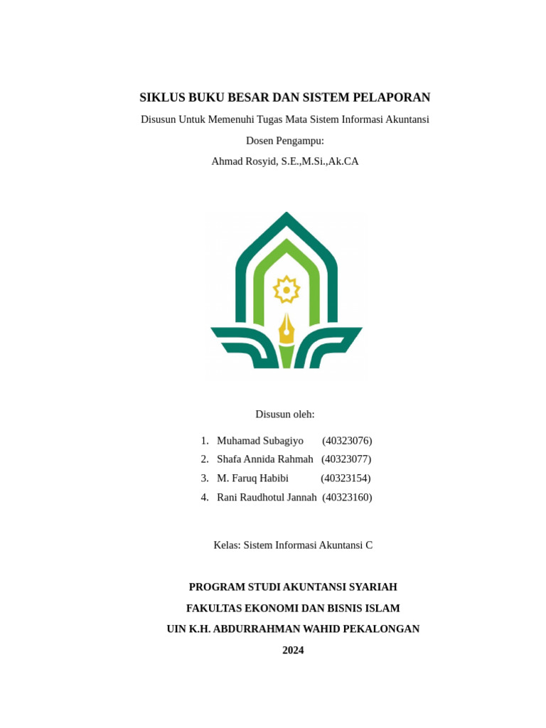 Siklus Buku Besar Dan Pelaporan - Kel.9 | PDF