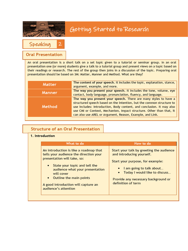 Getting Started To Researc - Presentation Techniques | PDF | Public Speaking | Cognition