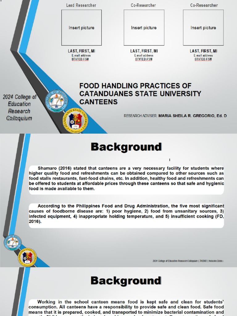 Food Handling Practice of School Canteens | PDF
