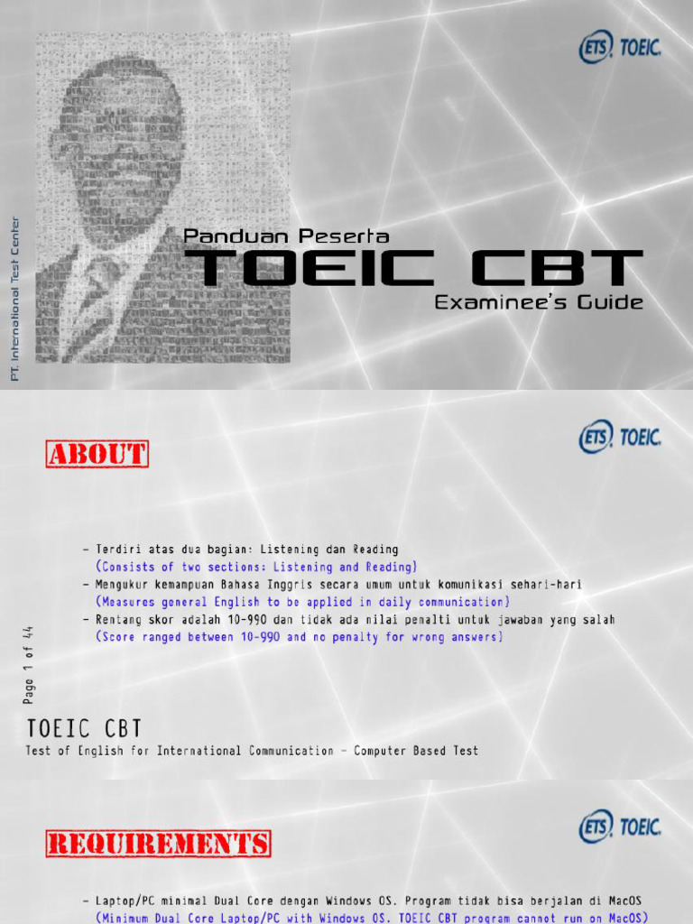 TOEIC CBT From Home - SelfInstalling | PDF