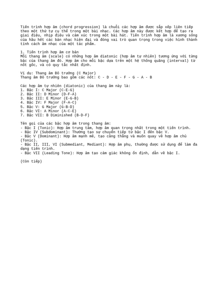 Tien Trinh Hop Am | PDF