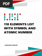 118 Elements Name List With Symbol PDF | PDF | Chemical Elements | Chlorine