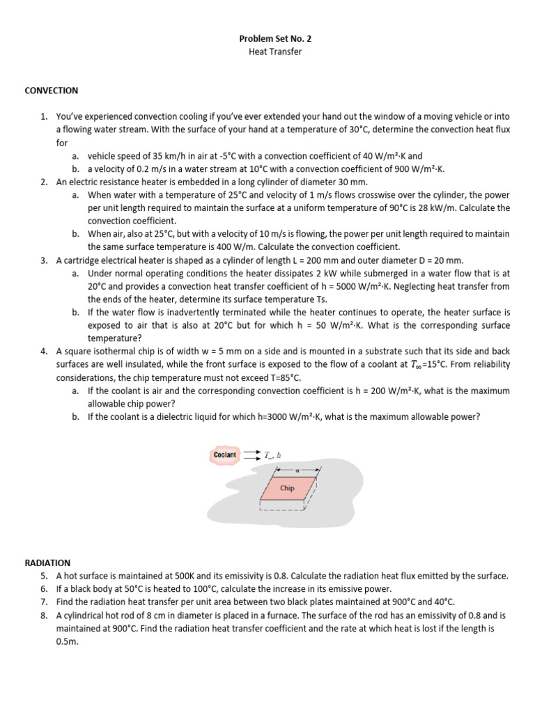 PSET2 Convection and Radiation | PDF | Heat Transfer | Convection