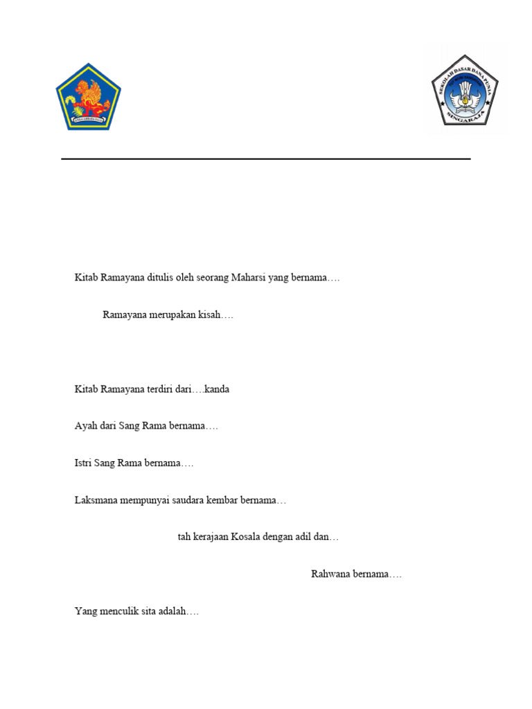 Soal UAS Sem 1 Kls 1 | PDF