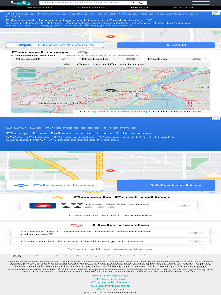 Canada Post Results Details On Map Statuspnr | PDF | Business | Finance & Money Management
