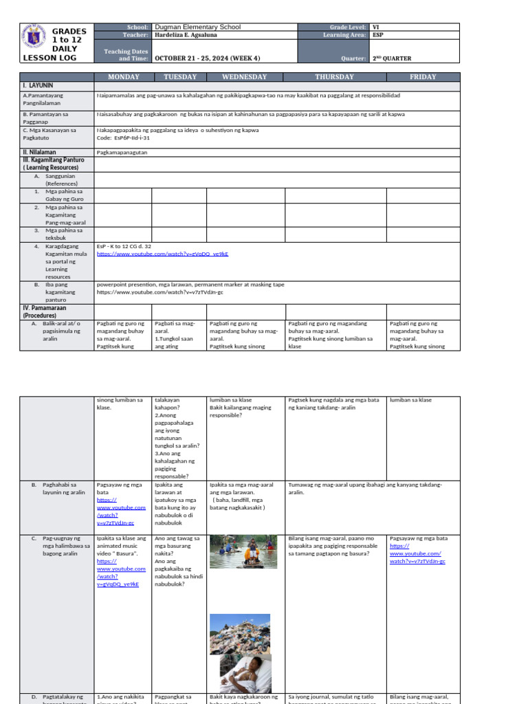 DLL - Esp 6 - Q2 - W4 | PDF