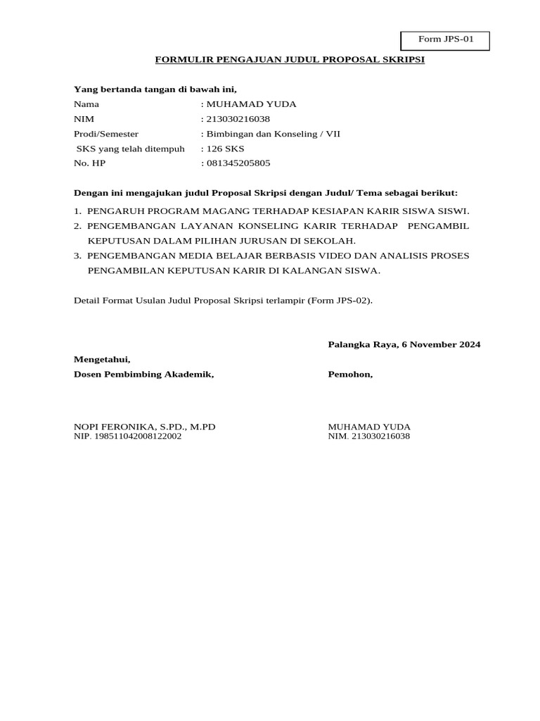 Proposal Muhamad Yuda | PDF