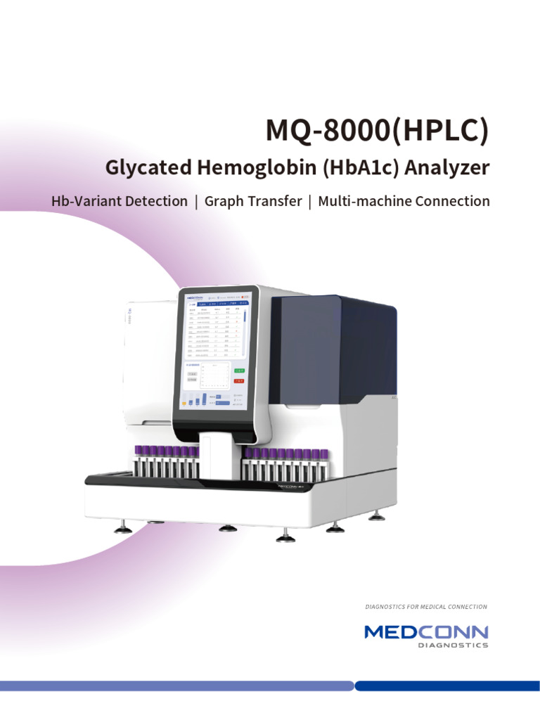 Medconn MQ-8000 HbA1c Analyzer Overview | PDF | High Performance Liquid ...