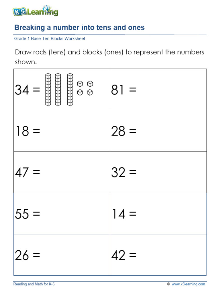 1st Grade Base Ten Blocks Draw Blocks 3 | PDF | Teaching Methods ...