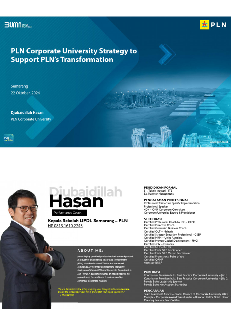 PLN CorpU Strategy for Transformation | PDF