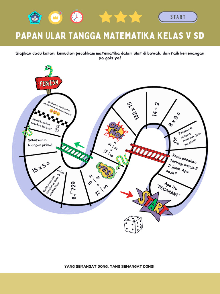 Subtraction Snakes and Ladders Game Worksheet in Colorful Illustrative ...