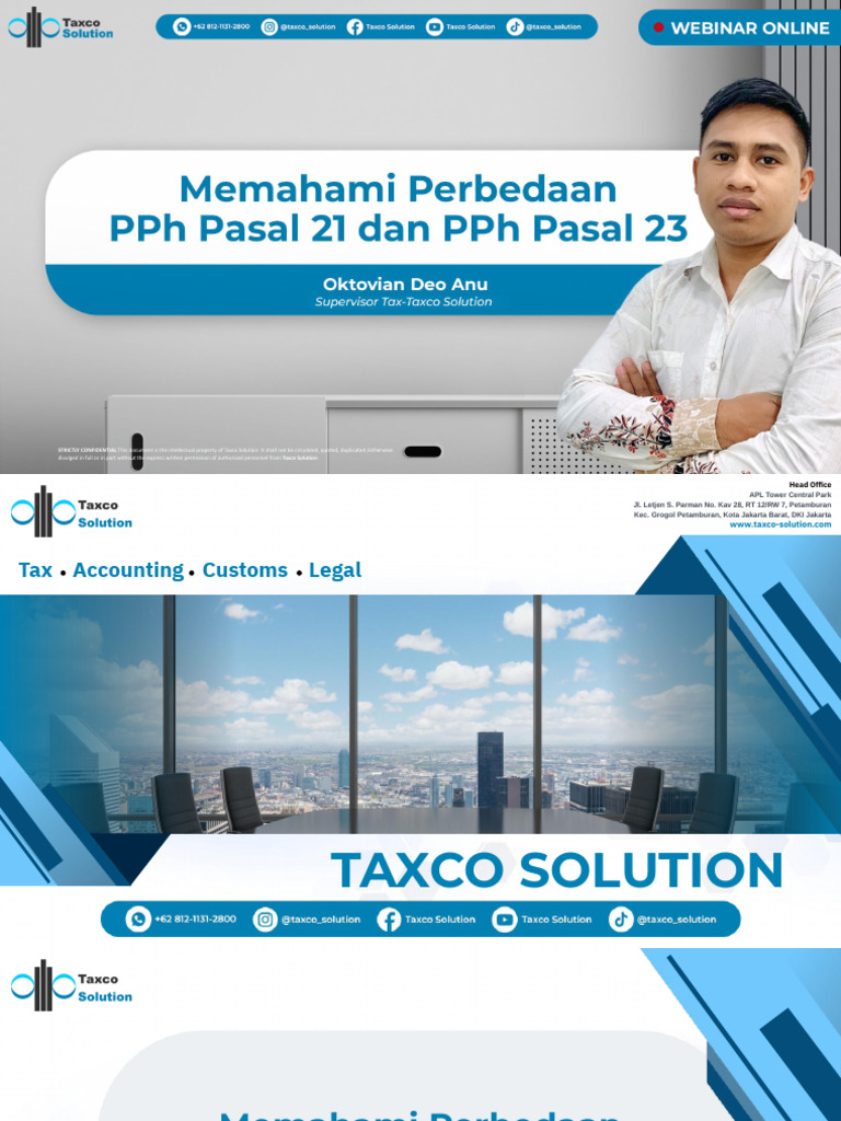 Perbedaan PPh 21 dan PPh 23 | PDF