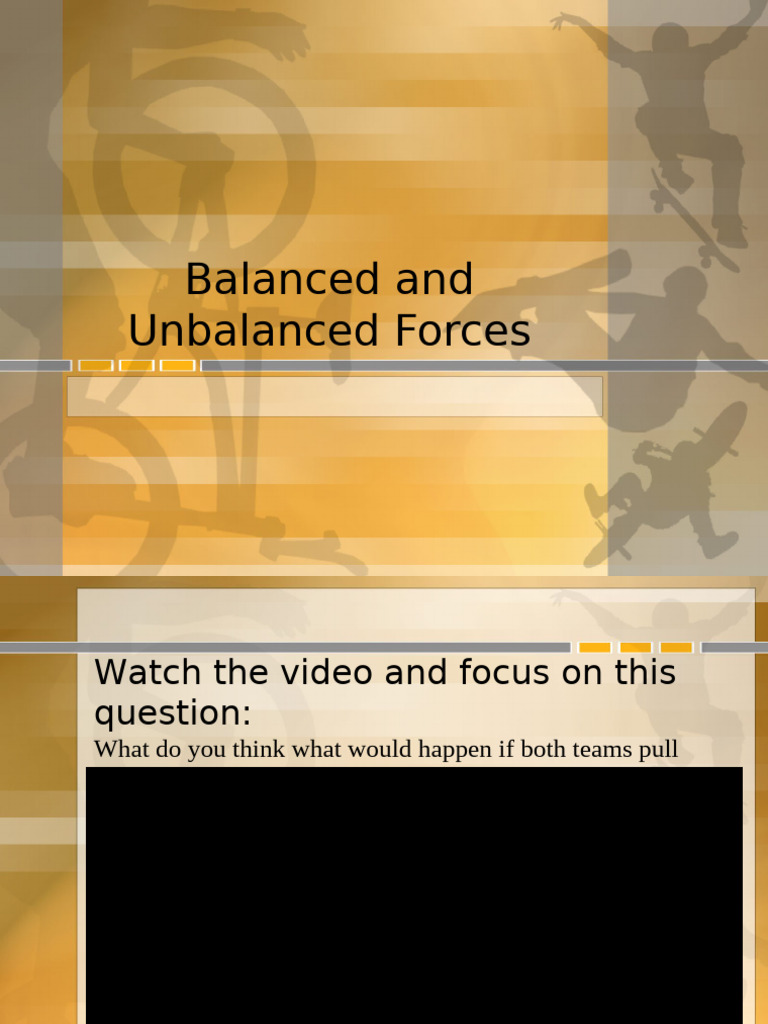 Balanced and Unbalanced Forces | PDF