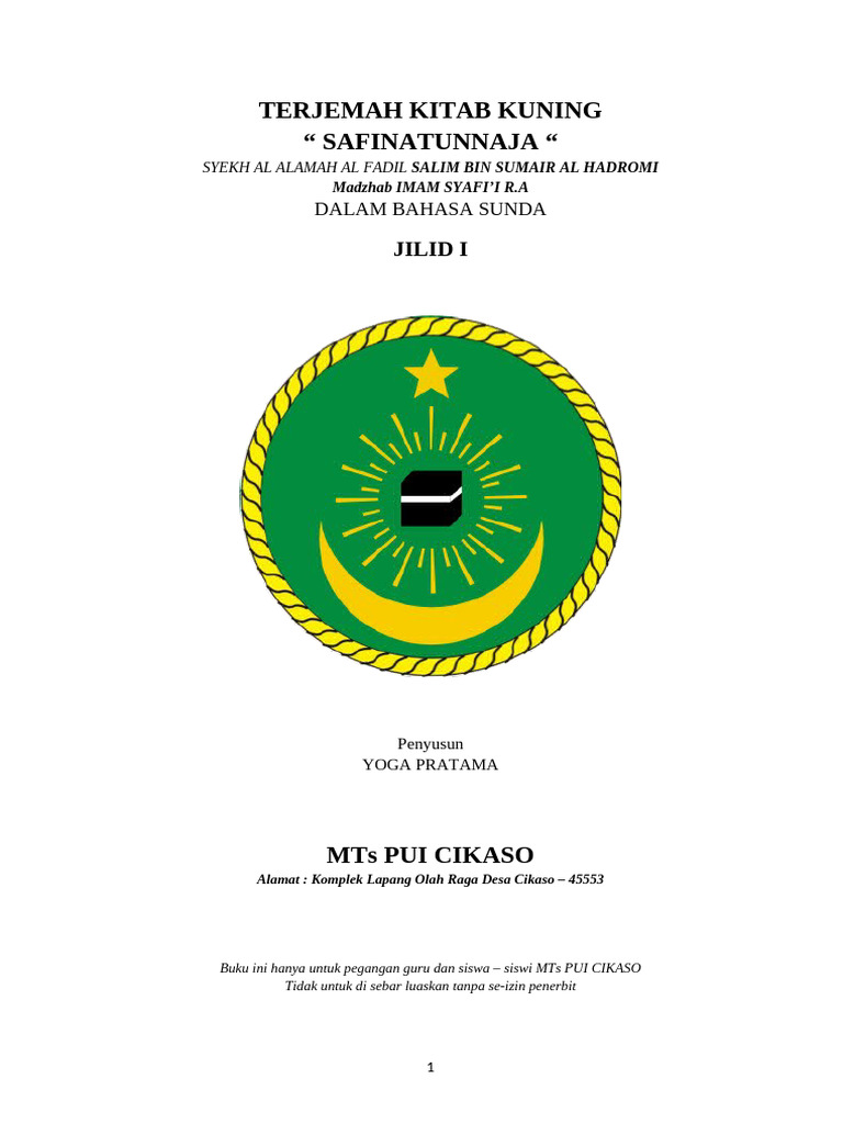 Terjemahan Kitab Kuning Safinatunnaja | PDF
