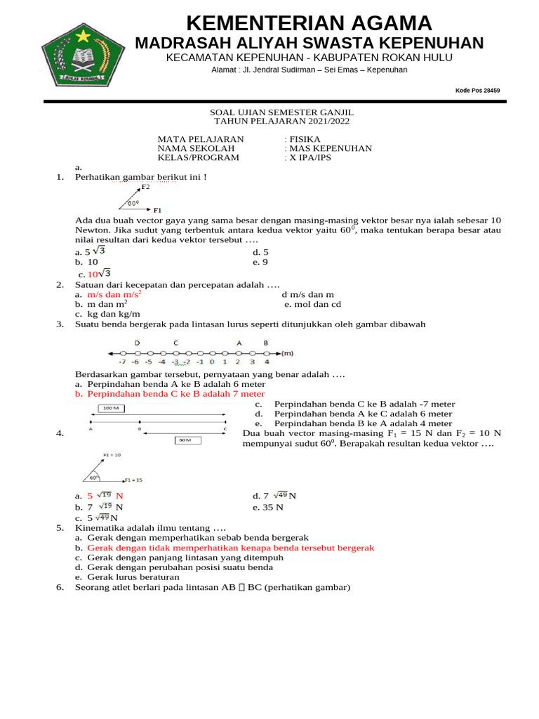 Soal Fisika Xi | PDF