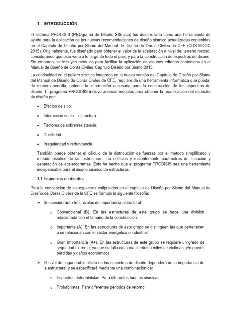 PRODISIS Read Me 1 | PDF | Diseño | Temblores