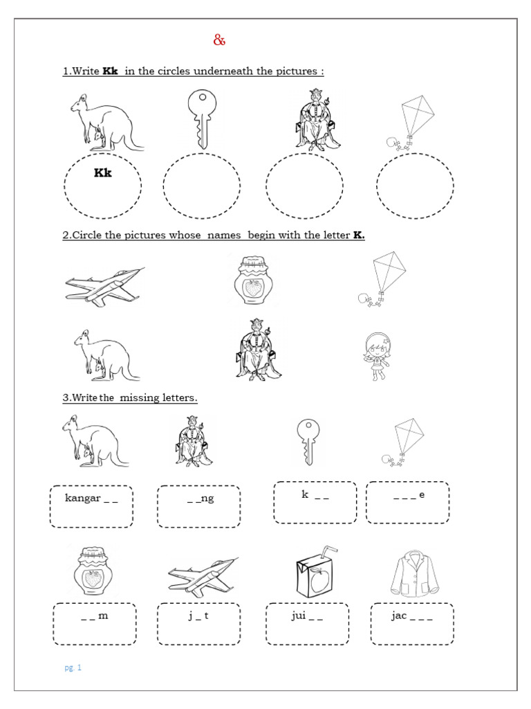 Letter Kk Activities for Kindergarten | PDF