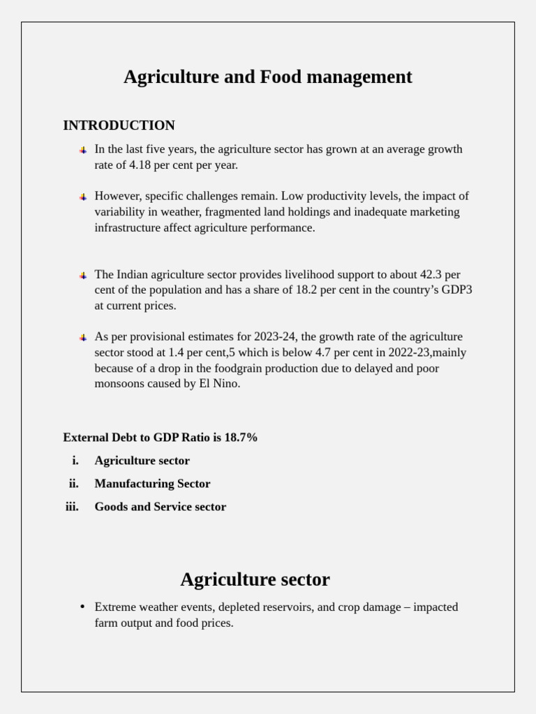 Agriculture and Food Management ME Assignment | PDF | Agriculture | Crops