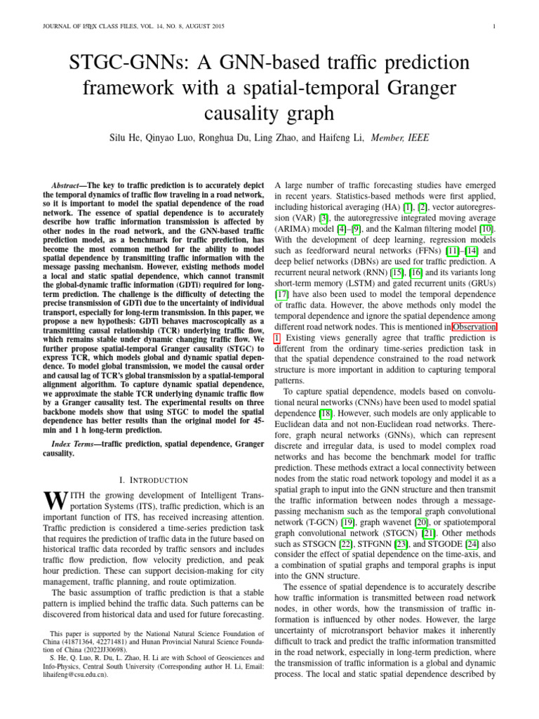 STGC-GNN | PDF | Spatial Analysis | Causality
