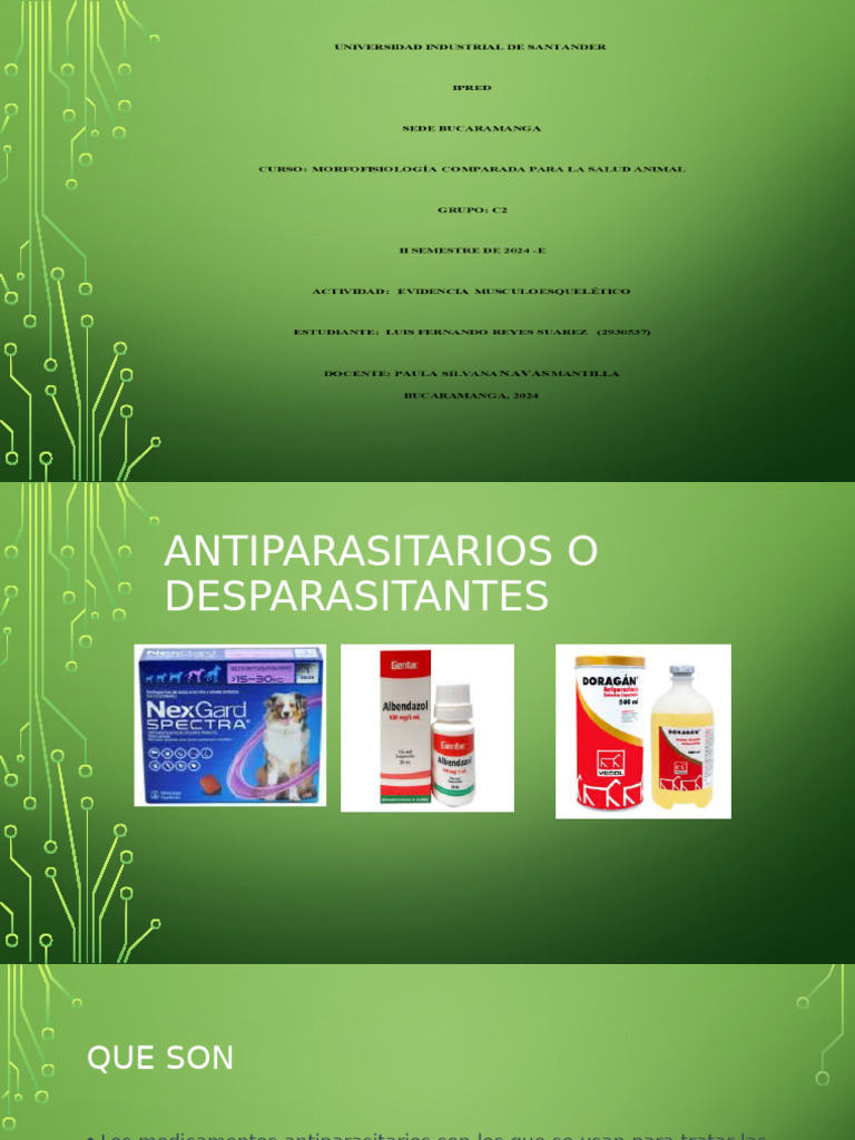 ANTIPARASITARIOS | PDF | Medicamentos con receta | Parasitismo