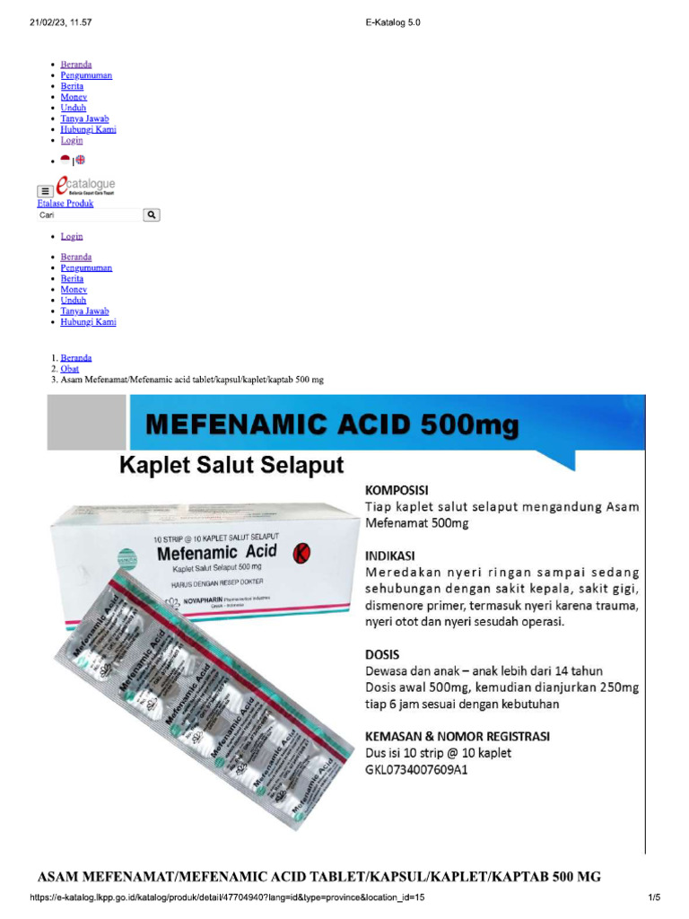 Asam Mefenamat | PDF