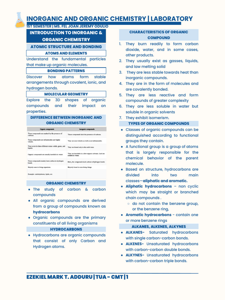 Inorganic and Organic Chemistry Lab Guide | PDF | Alkene | Hydrocarbons