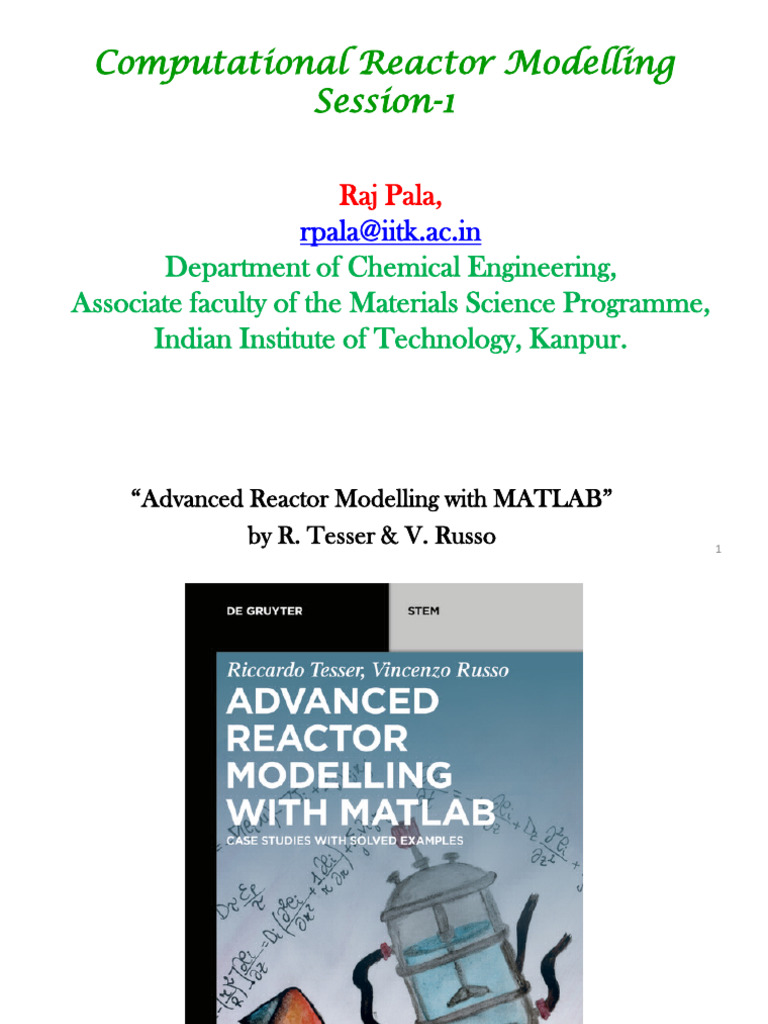 Reactor Modelling 1 | PDF | Chemical Reactor | Process Engineering
