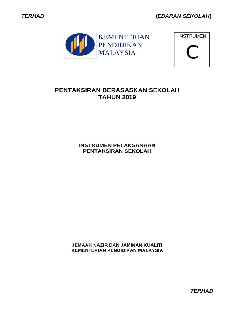 Instrumen C Ok Pemantauan Khas PBS | PDF