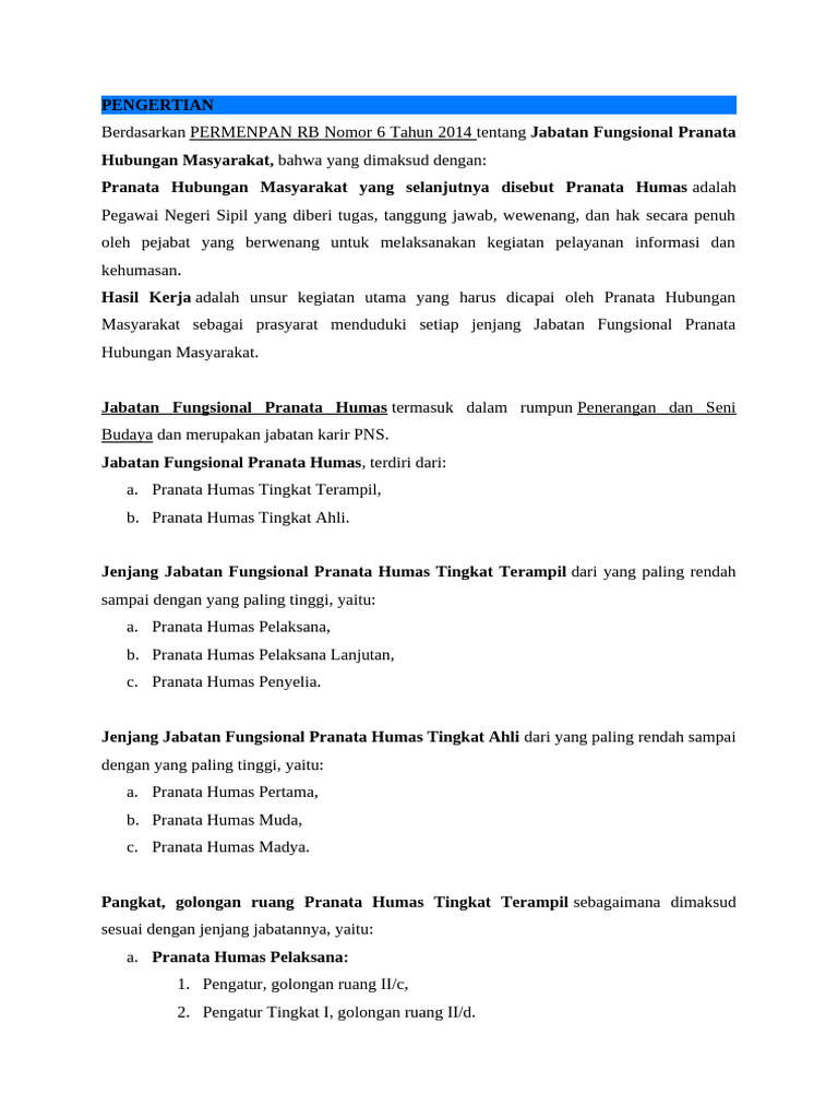 Pranata Humas Ahli Pertama | PDF