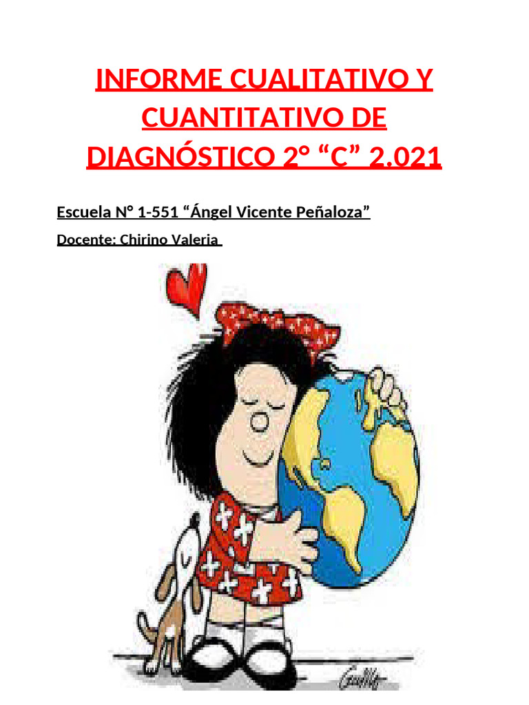 Informe Diagnóstico 2° "C" 2021 | PDF