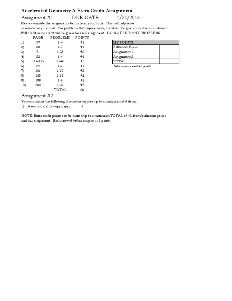 Extra Credit Assignment Sem 1 | PDF | Career & Growth | Teaching ...