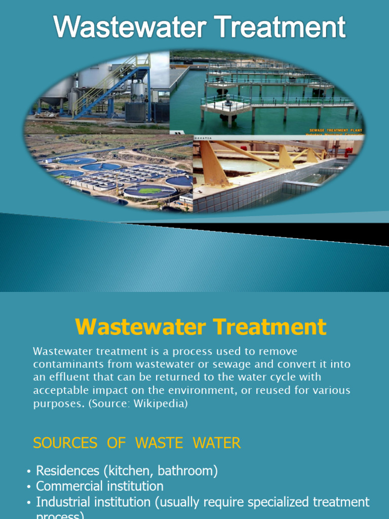 Lecture 7 Waste Water Treatment | PDF | Sewage Treatment ...
