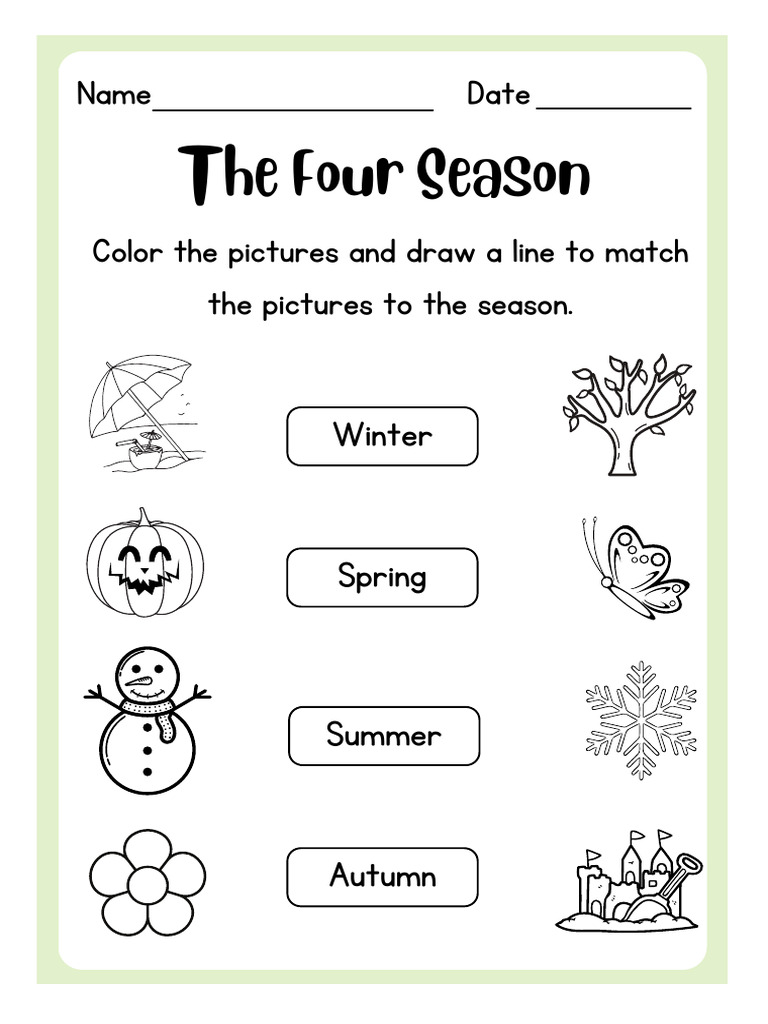The Four Season Worksheet | PDF | Art | Poetry