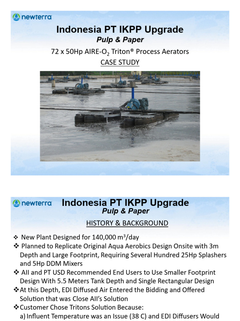 Case Study Indonesia Paper Co. For Triton Aerators Benefits | PDF ...