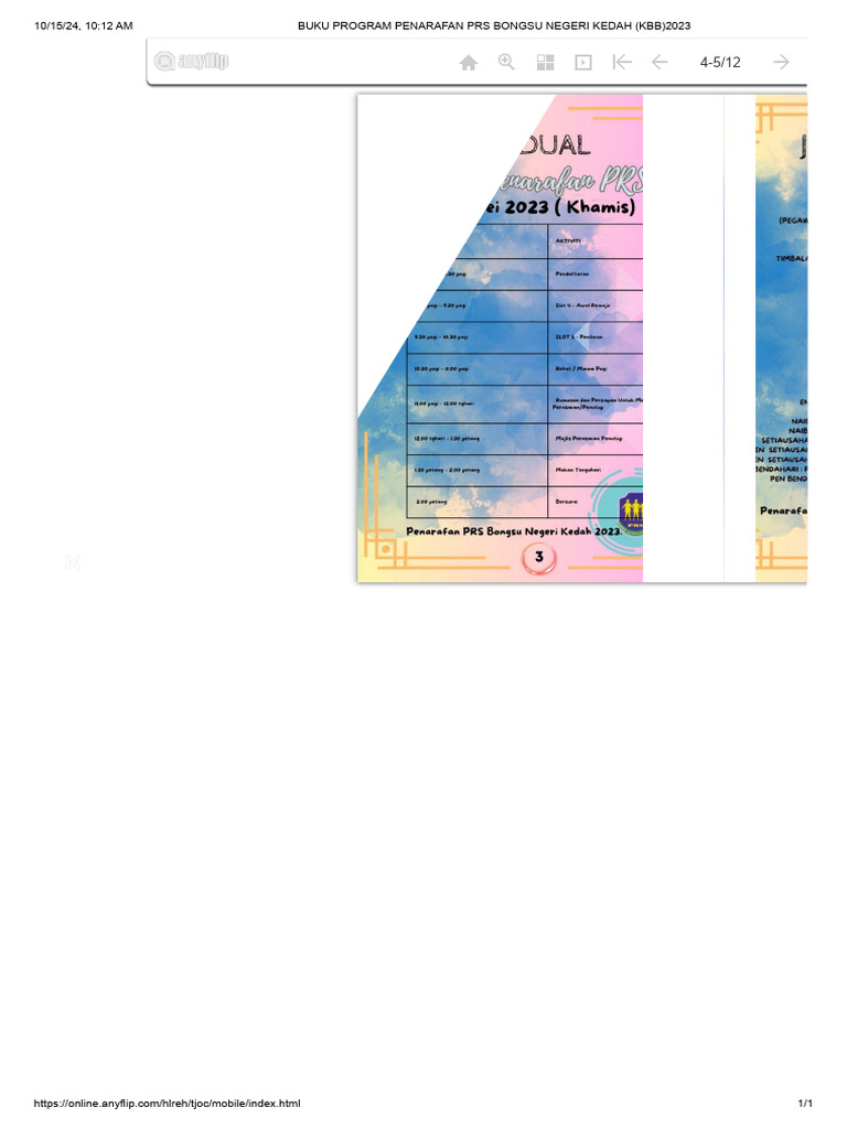 Buku Program Penarafan PRS Bongsu Negeri Kedah (KBB) 2023 | PDF