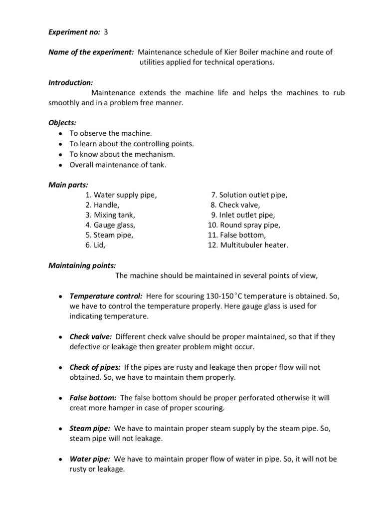 Kier Machine Maintenance Guide | PDF | Home & Garden | Technology ...