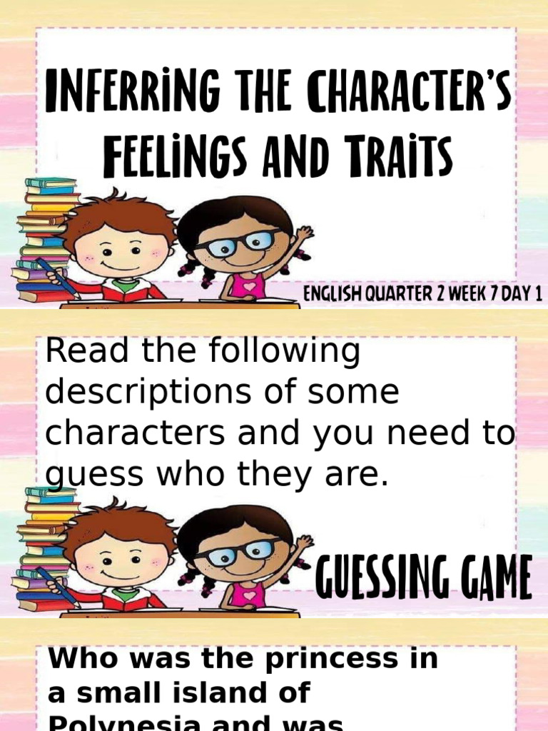 English Quarter 2 Week 7 Day 1 | PDF | Feeling