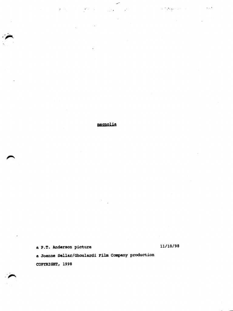 Magnolia (Annotated) | PDF