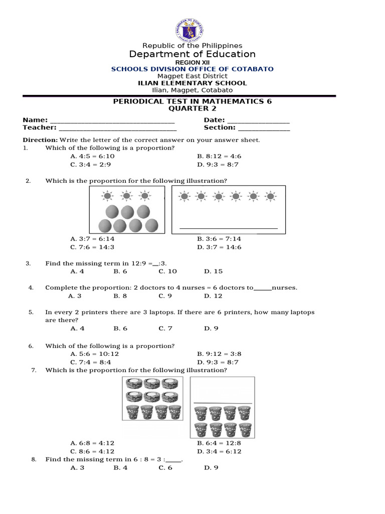 Q2 MATH 6 | PDF | Multiplication | Exponentiation