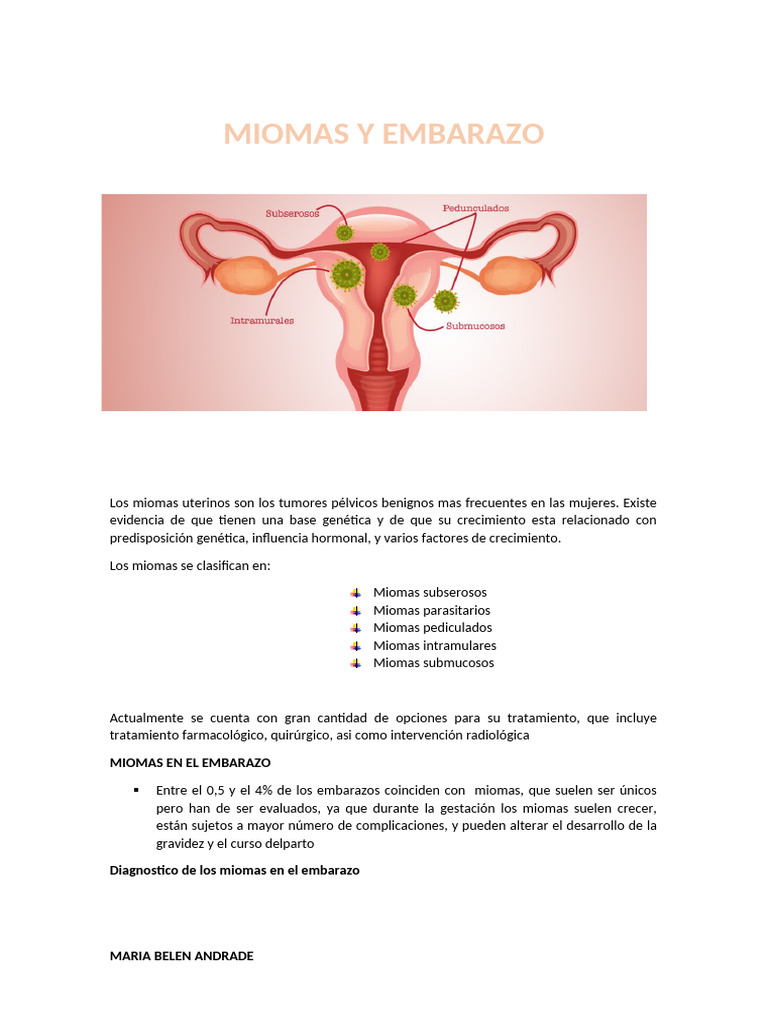 Miomas y Embarazo Imprimir | PDF