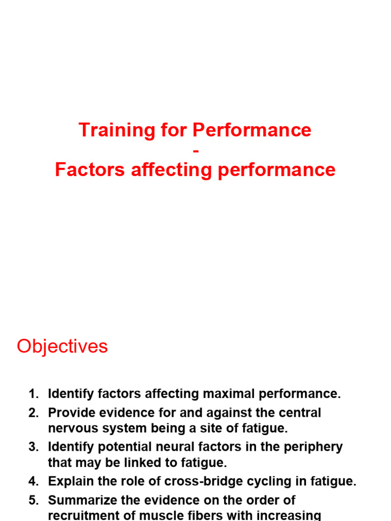Training For Performance | PDF | Strength Training | Muscle Contraction