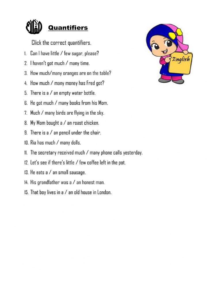 Unit4 - Quantifiers | PDF