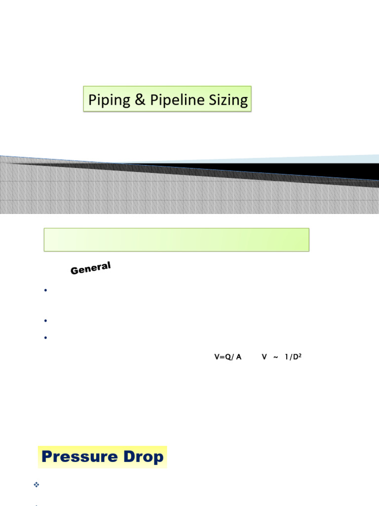 Piping & Pipeline Sizing | PDF | Teknologi & Rekayasa